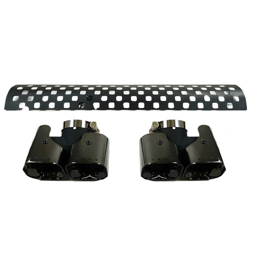 PLOMOR Square Quad Exhaust Tips for Land Rover Defender 90 / 110 / 130 ...