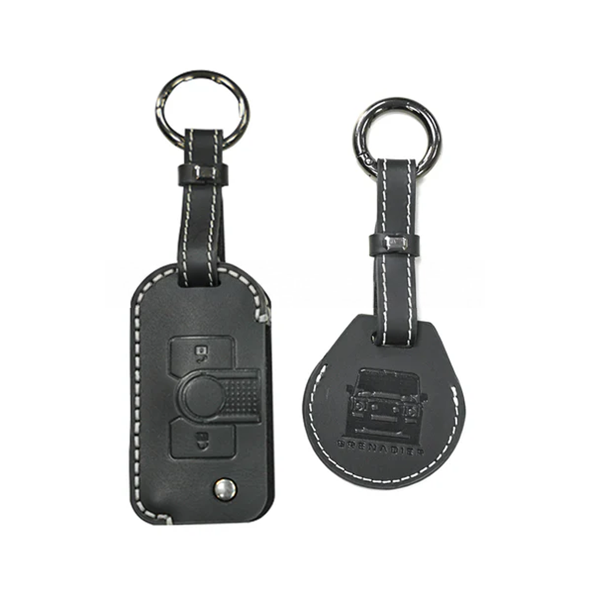 Ineos Grenadier Leather Keychain & AirTag Cover | Premium Leather Key ...